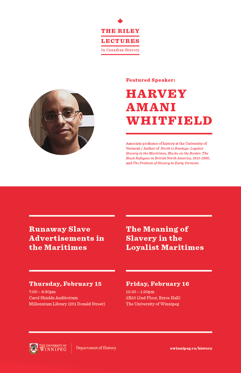 Dr. Harvey Amani Whitfield | Riley Fellowship | The University of Winnipeg